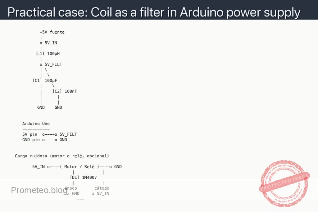 Practical case: Coil as a filter in Arduino power supply