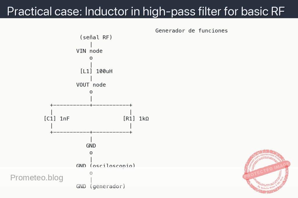 Practical case: Inductor in high-pass filter for basic RF